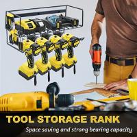 China Easy Install Power Tool Holder 3 Layers Drill Holder Wall Mount Behind Doors/On Walls for sale