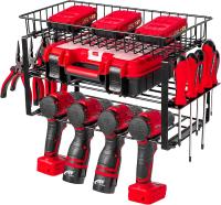 China Easy Install Power Tool Holder 3 Layers Drill Holder Wall Mount Behind Doors/On Walls for sale