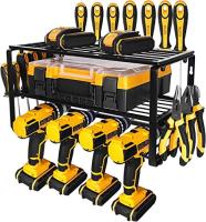 China Rectangle Universal Style Drill Holder Metal Wire Power Tool Organizer for Wall Mount for sale