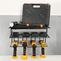 China Rectangle Universal Style Drill Holder Metal Wire Power Tool Organizer for Wall Mount for sale