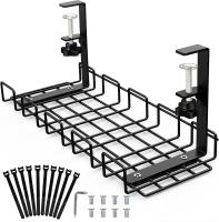 China High Capacity Clip-On Mesh Design Cable Management Tray for Standing Desks Under Desk for sale