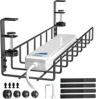 China Under Desk Cord Management Tray with Clamps Metal and Fixed Support Construction for sale