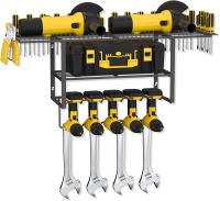 China Heavy Duty Floating Tool Shelf Organizer Wall Mounted Garage Storage Rack for Handheld Power Tools for sale