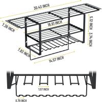 China Heavy Duty Floating Tool Shelf Organizer Wall Mounted Garage Storage Rack for Handheld Power Tools for sale