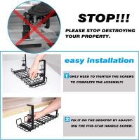 China Sturdy Standing Type Wire Organizer for Desk Installation Type Metal Wire Mesh Design for sale