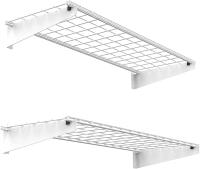 China Single Tier Metal Garage Storage Wall Shelving Mounted Heavy Duty Sturdy Wall Shelves Strong Garage Organiser for sale