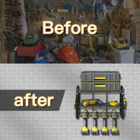 China Effortlessly Organize and Access Power Tools with Floating Tool Shelves and Pegboard for sale