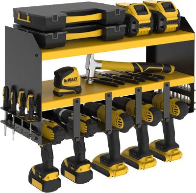 China Organize Your Workshop with Power Tool Organizer 5 Drill Holder Wall Mount Tool Shelf for sale