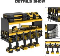 China Organize Your Workshop with Power Tool Organizer 5 Drill Holder Wall Mount Tool Shelf for sale