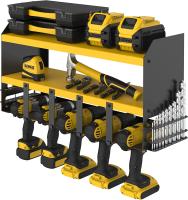 China Organize Your Workshop with Power Tool Organizer 5 Drill Holder Wall Mount Tool Shelf for sale