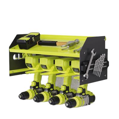 China 2 Layer Pegboard Power Tool Organizer for Garage Workshop Wall Mount Carbon Steel Material for sale