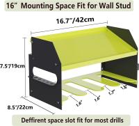 China 2 Layer Pegboard Power Tool Organizer for Garage Workshop Wall Mount Carbon Steel Material for sale