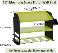 China Garage Workshop Drill Bit Storage Shelf with Screws Box Pegboard Power Tool Organizer for sale