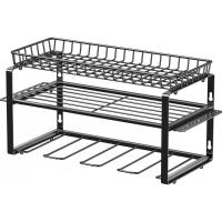 China Wall Mount 3 Layers Tool Organizer Storage with Basket Rust and Corrosion Resistant for sale