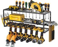 China Pegboard Power Tool Organizer Carbon Steel Wall Mount Garage Storage Screwdriver Rack for sale