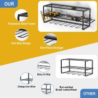 China Shape Heavy Duty Metal Tool Shelf Pegboard Power Tool Organizer for Garage Storage for sale