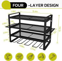 China Pegboard Power Tool Organizer 4 Layers Garage Tool Organizers Storage Rack for sale