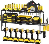 China Fabric Type Pegboard Power Tool Organizer Utility Storage Rack with 7 Cordless Drills for sale