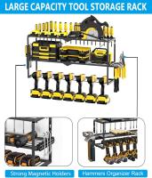 China Fabric Type Pegboard Power Tool Organizer Utility Storage Rack with 7 Cordless Drills for sale