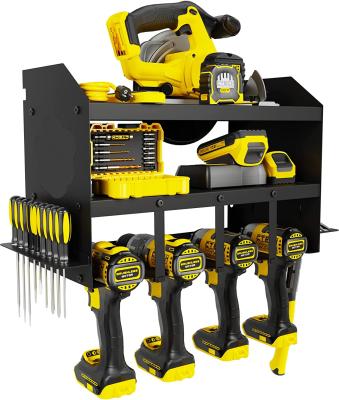 China Wall Mount Heavy Duty Cordless Drill Holder Tool Organizer with Carbon Steel Pegboard for sale