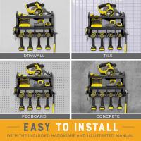 China Wall Mount Heavy Duty Cordless Drill Holder Tool Organizer with Carbon Steel Pegboard for sale