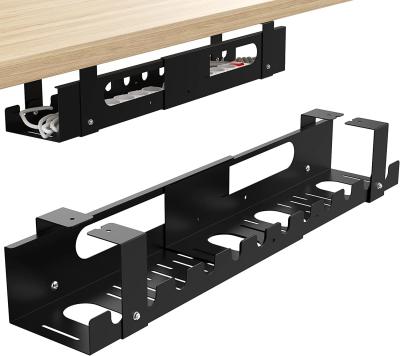 China Large Under Table Cable Management Tray Adjustable Cord Wire Organizer for Standing Desk for sale