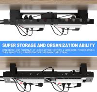 China Large Under Table Cable Management Tray Adjustable Cord Wire Organizer for Standing Desk for sale