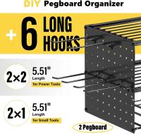 China Stylish Cordless Drill Tool Holder Organization Storage Rack for Pegboard Power Tools for sale