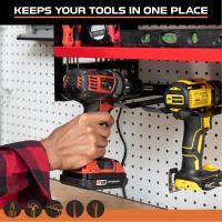China Organize Your Drills with Iron Power Tool Organizer and Battery Charging Capability for sale