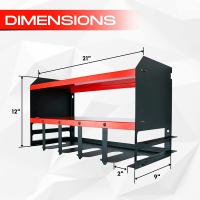 China Carbon Steel 3 Tiers Power Tool Organizer With 5 Slots Drill Holder Wall Mount Heavy Duty Metal Tool Shelf for sale