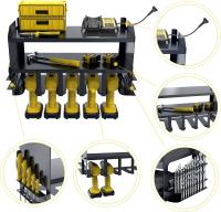 China Power Tool Organizer Wall Mount Durable 3 Layer Tool Storage for 5 Slots Cordless Power Drills for sale