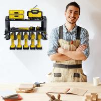 China Power Tool Organizer Wall Mount Durable 3 Layer Tool Storage for 5 Slots Cordless Power Drills for sale