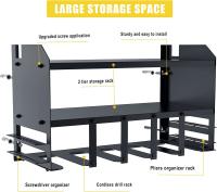 China Power Tool Organizer Wall Mount Durable 3 Layer Tool Storage for 5 Slots Cordless Power Drills for sale