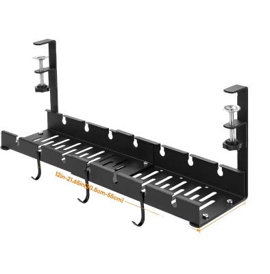 China 390x160x125mm Under Desk Retractable Cable Management Tray for Living Room DIY Project for sale