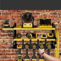 China Metal Type Power Tool Organizer Wall Mount Cordless Drill Tool Holder Storage Rack Tray for sale