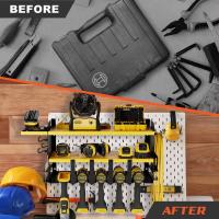 China Metal Type Power Tool Organizer Wall Mount Cordless Drill Tool Holder Storage Rack Tray for sale