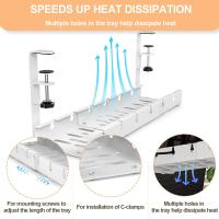 China Retractable Cable Management Tray Electric Standing Desk Non-folding Rack for Workspace for sale
