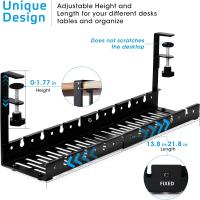 China No Drill Under Desk Cable Management Tray 21.7