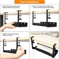 China No Drill Under Desk Cable Management Tray 21.7