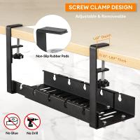 China No Drill Under Desk Cable Management Tray 21.7