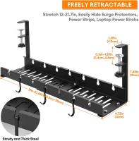 China No Drill Under Desk Cable Management Tray 21.7