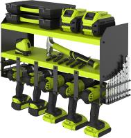 China Extra Large Power Tool Organizer 5 Cordless Drill Holder Charging Station Rack for sale