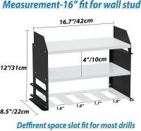 China Double Shelf Power Tool Organizer Saw Holder Charging Station Work Site Storage Box for sale
