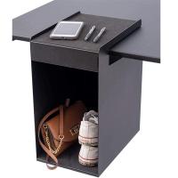 China Black Hidden Solid Top Vertical Metal Hanging Underdesk Drawer Storage Organizer for Standing Desk for sale