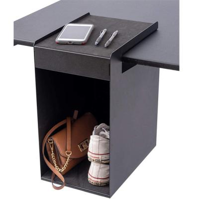 China Black Hidden Solid Top Vertical Metal Hanging Underdesk Drawer Storage Organizer for Standing Desk for sale