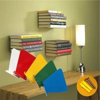 China Thick Shelves Stainless Steel Bookcase for Wall Floating Bookshelf in Modern Design for sale