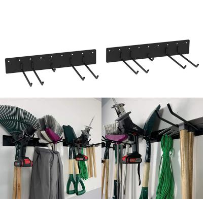 China Customized Logo Acceptable Wall Mount Garage Tool Storage Rack for Hoses and Trimmers for sale