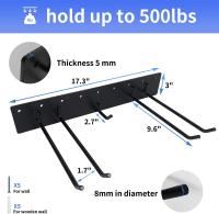 China Customized Logo Acceptable Wall Mount Garage Tool Storage Rack for Hoses and Trimmers for sale