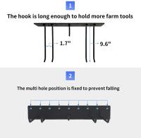 China Customized Logo Acceptable Wall Mount Garage Tool Storage Rack for Hoses and Trimmers for sale