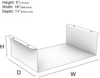 China Under Mount Desk Storage Shelf Under Desk Drawer Space Saving Desk Storage Box Tray for sale